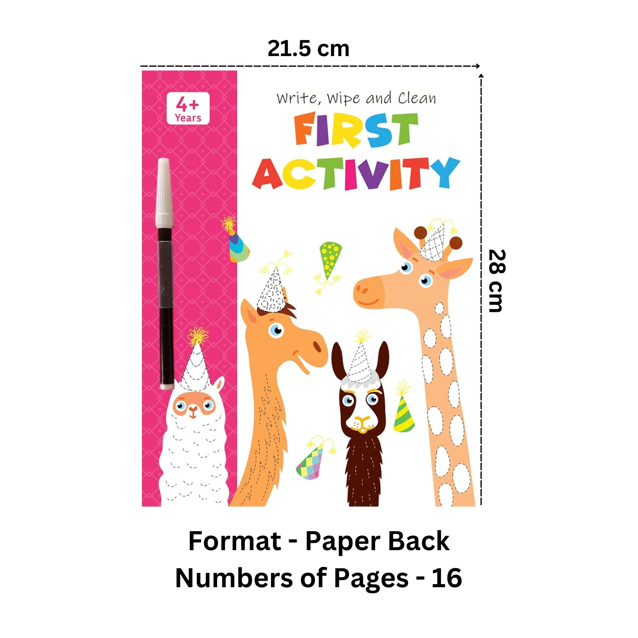 First Activity - Write, Wipe and Clean Book - Paperback — pegasusforkids