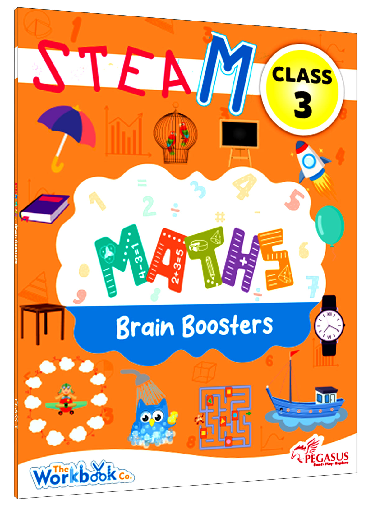 STEAM Maths Brain Boosters Workbook for Class 3 | Activity Book with L ...