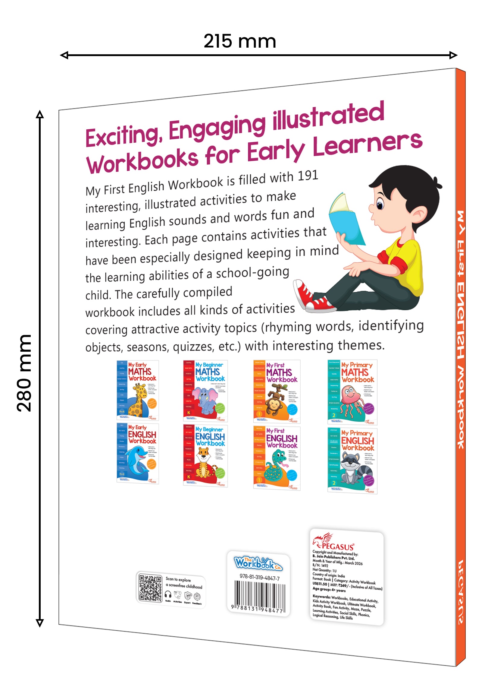 My First English Workbook 1 for Kids – 191 Fun Activities for Letters ...