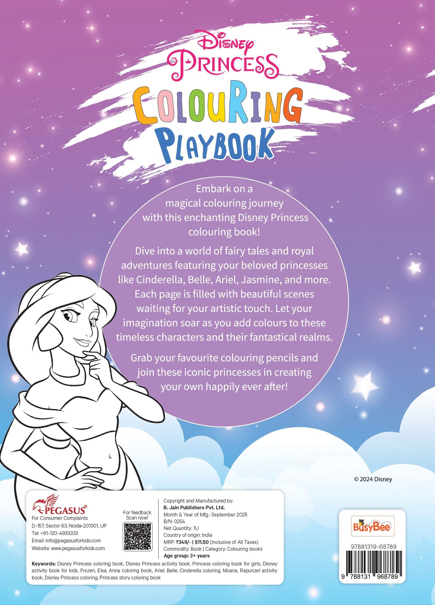 Disney Princess – Colouring Playbook — pegasusforkids
