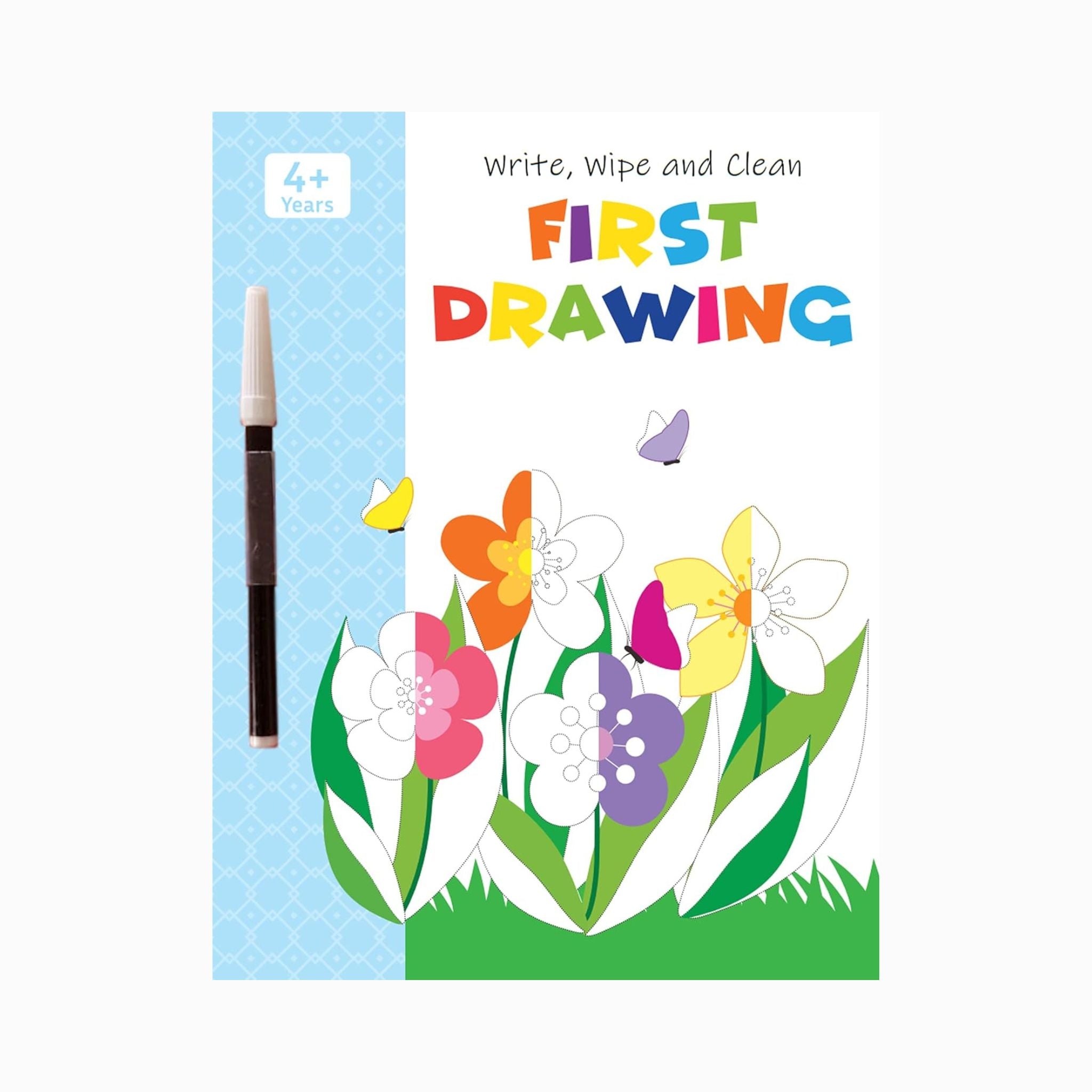 First Drawing - Write, Wipe and Clean Book - Paperback — pegasusforkids
