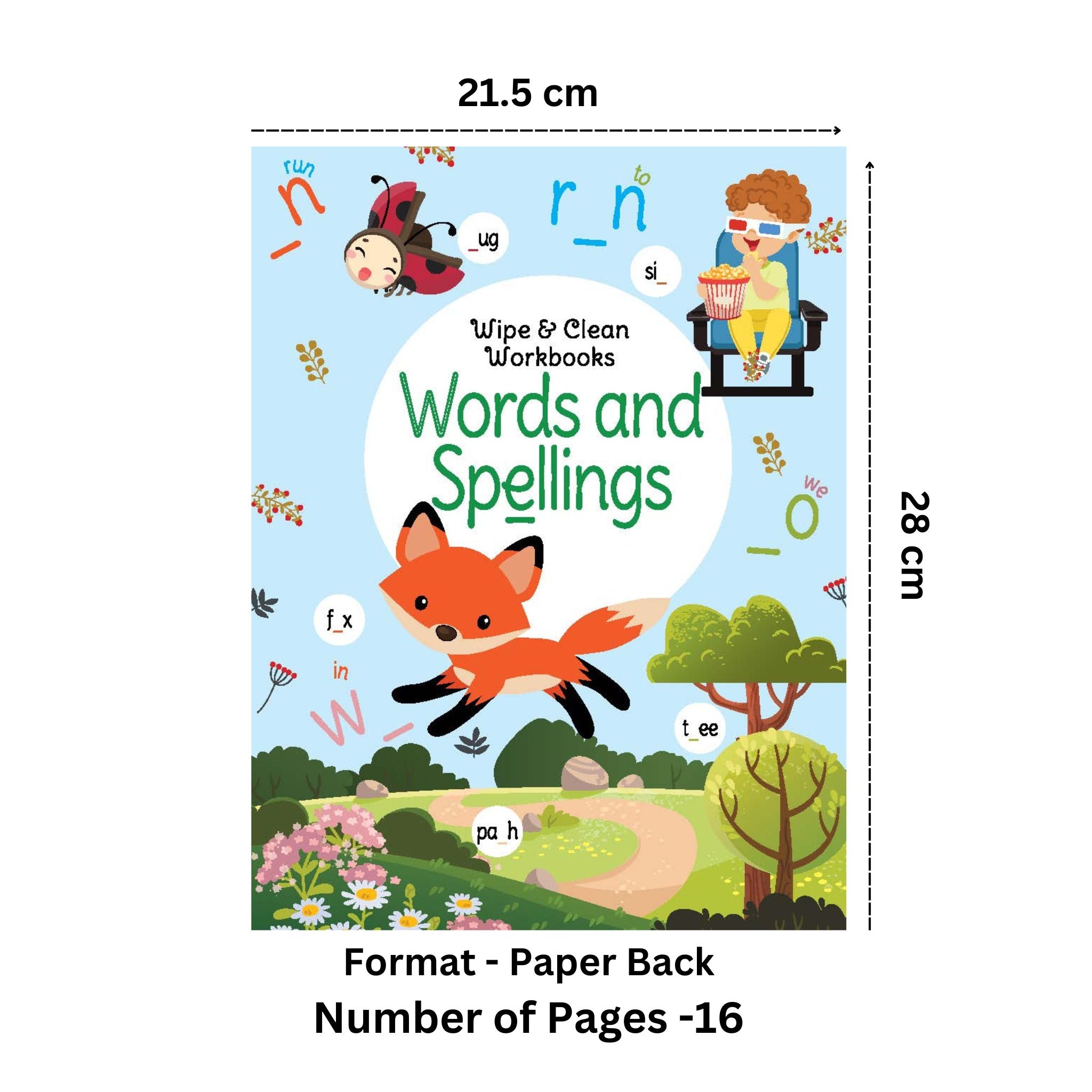 Words and Spellings - Wipe & Clean Workbook — pegasusforkids